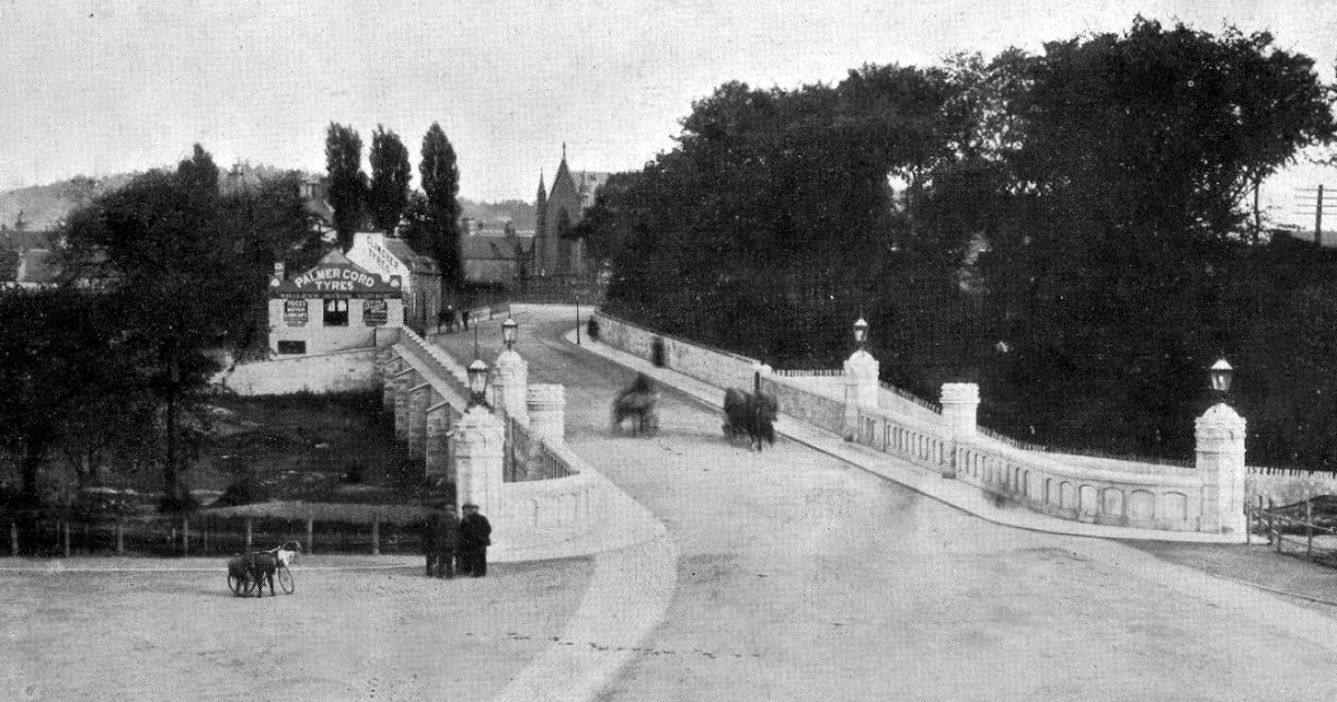 Tour Scotland: Old Travel Blog Photograph Castle Bridge Forres Scotland