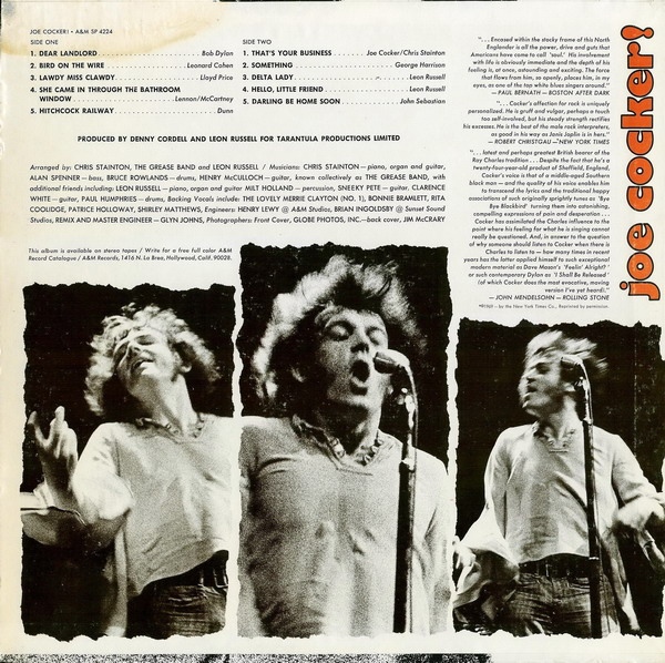 Joe Cocker "Joe Cocker" (1969) A&M Records