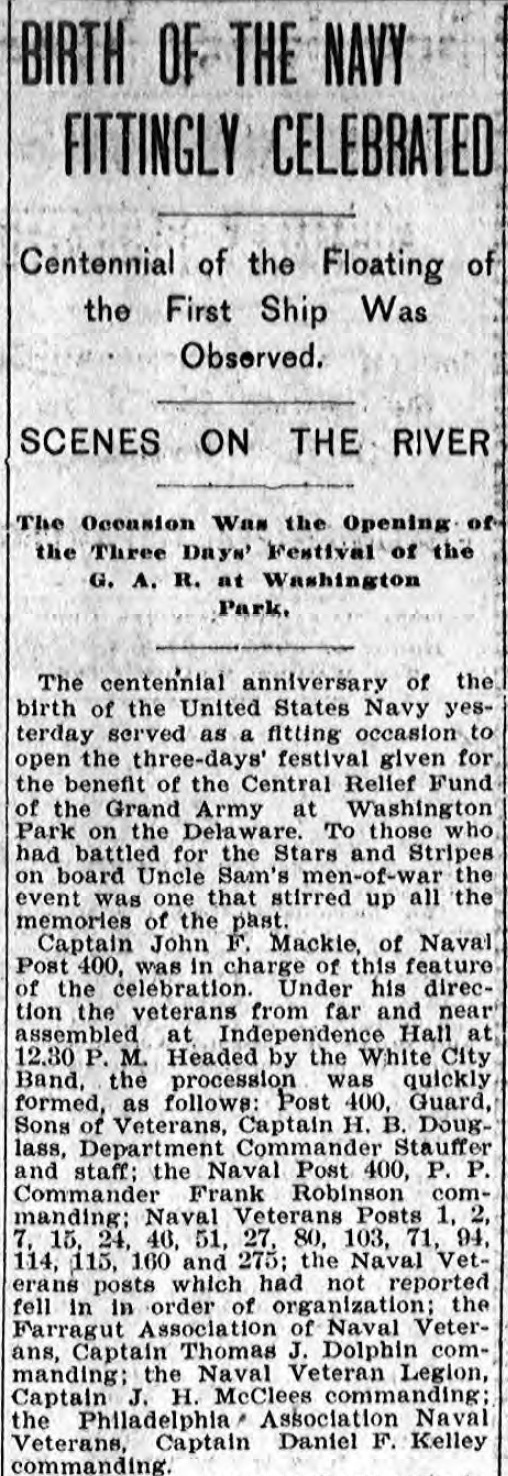 Philly & Stuff: Centennial of the Launching of the Big Ships U.S. Navy ...