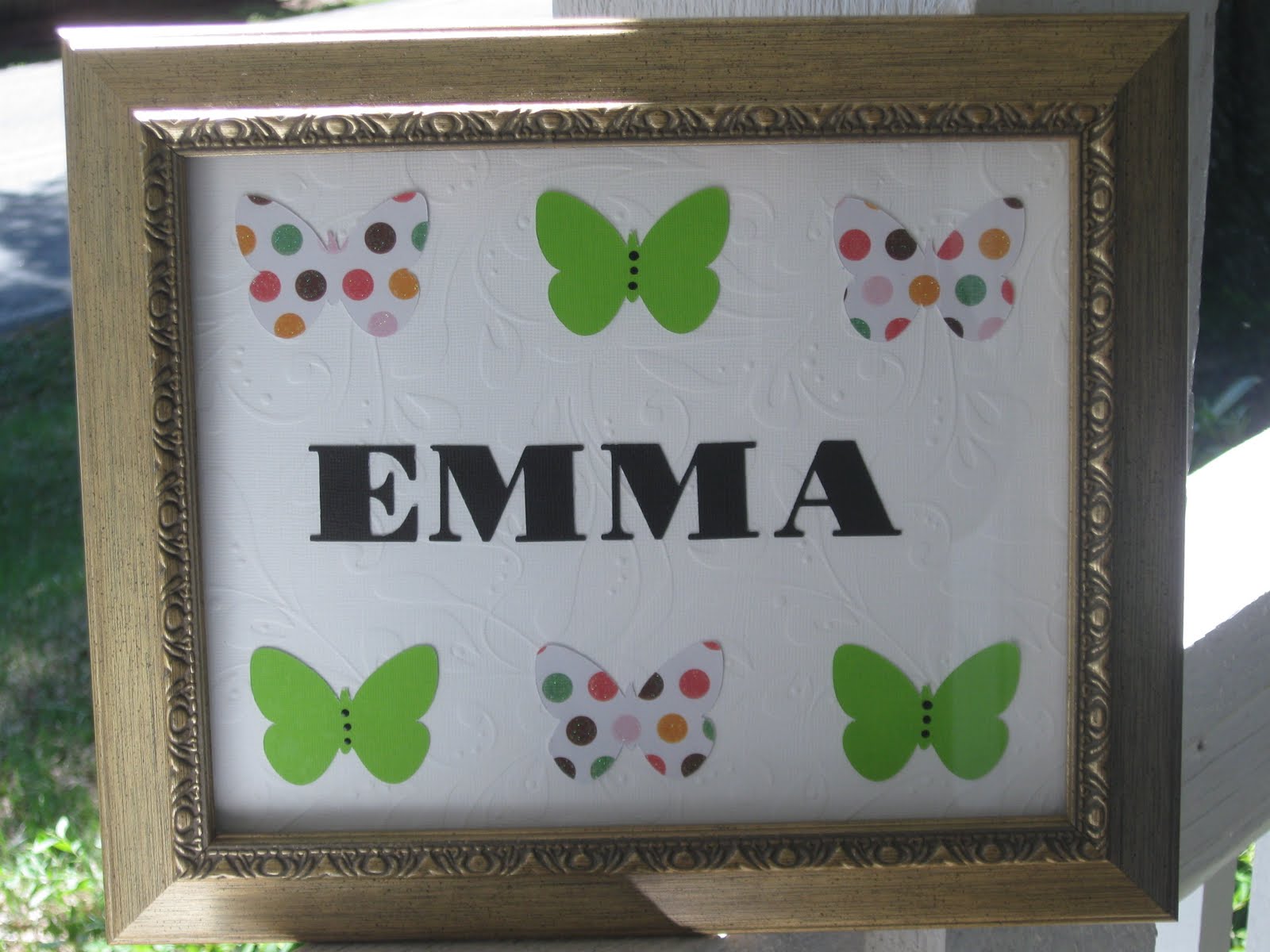 Charlotte's Creations: "Emma" Name Frame