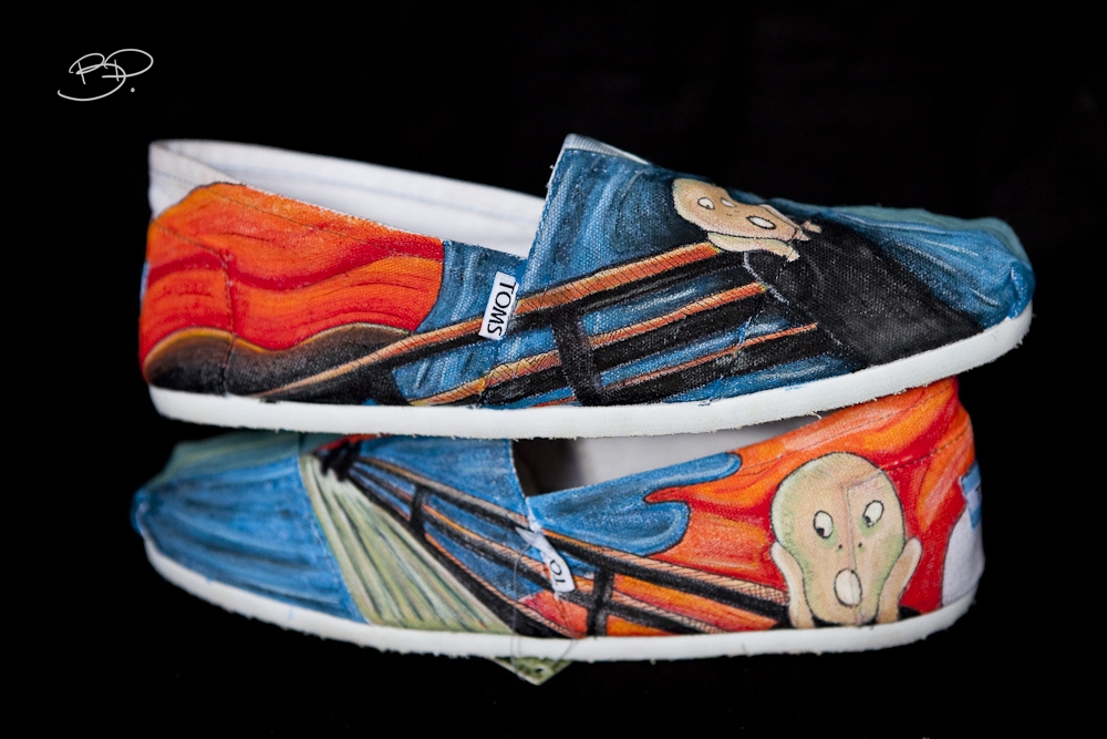 Benjamin Paras: 'The Scream' Inspired Custom Toms Shoes