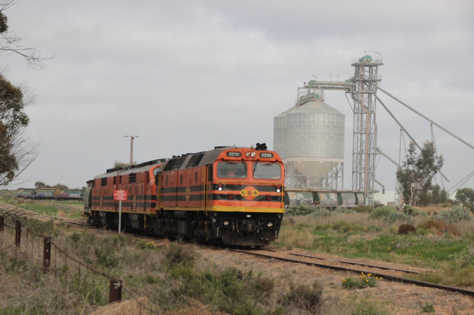 Barcoola: Pinnaroo line Grain trains in 2015