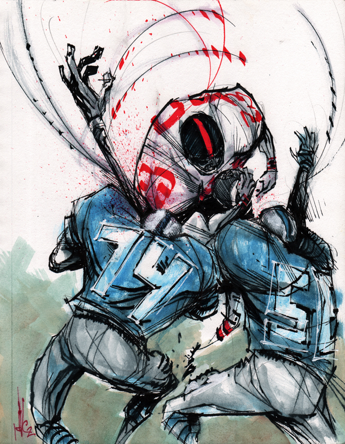 Dave Crosland's "On The Slate": New Football Drawings