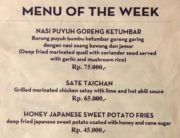 Harga Menu Jetski Cafe Terbaru 2017