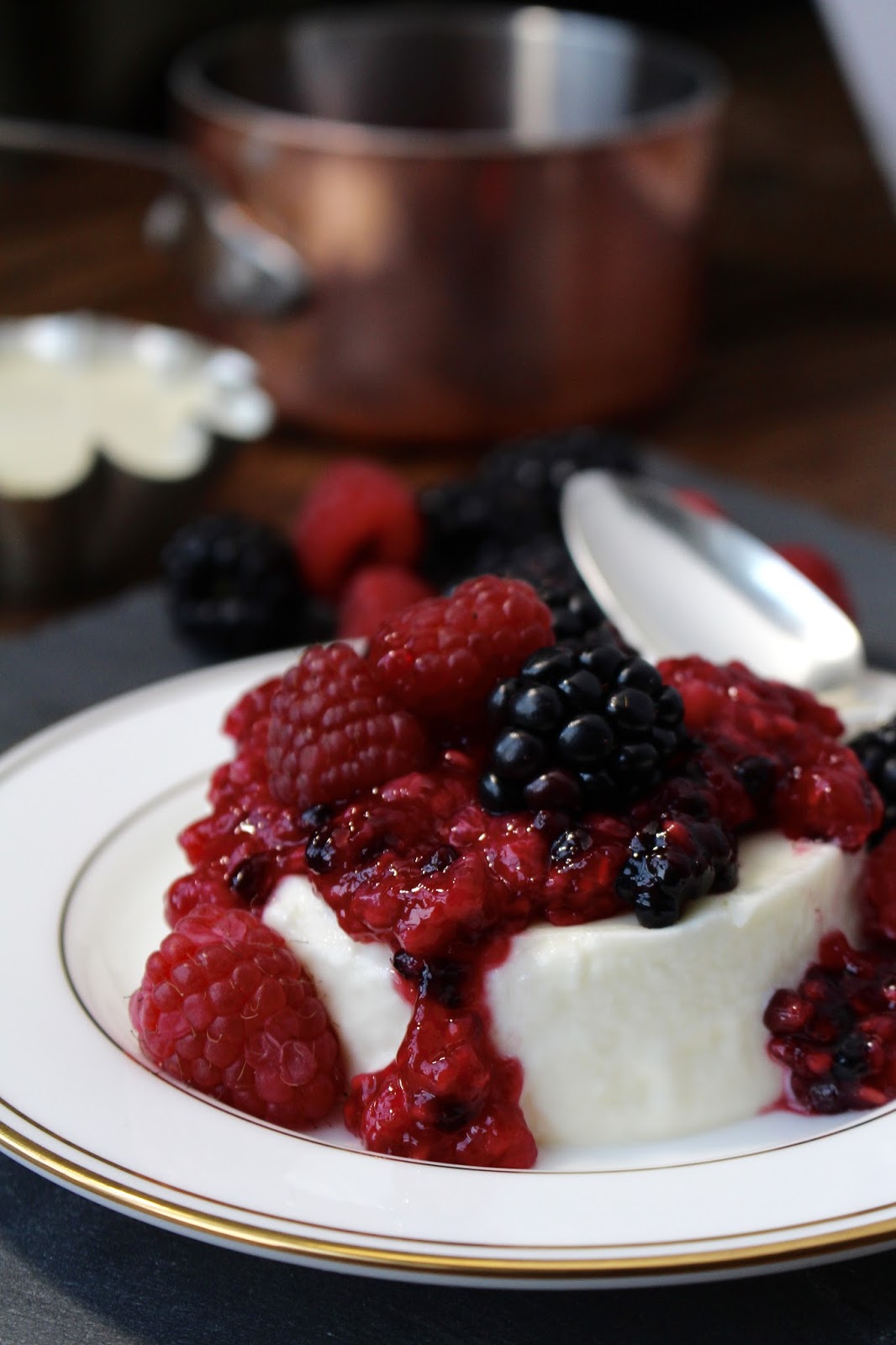 A Grain of Salt: Panna Cotta with Berry Compote