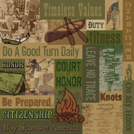 Creations Galore Blog: Paper Of The Week: Boy Scout Collage