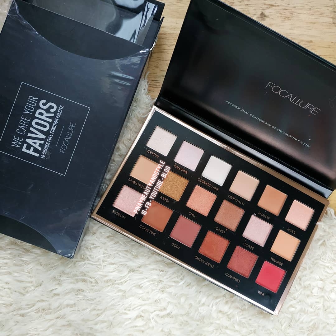 REVIEW Focallure We Care Your Favors Eyeshadow Palette Swatches, Price ...