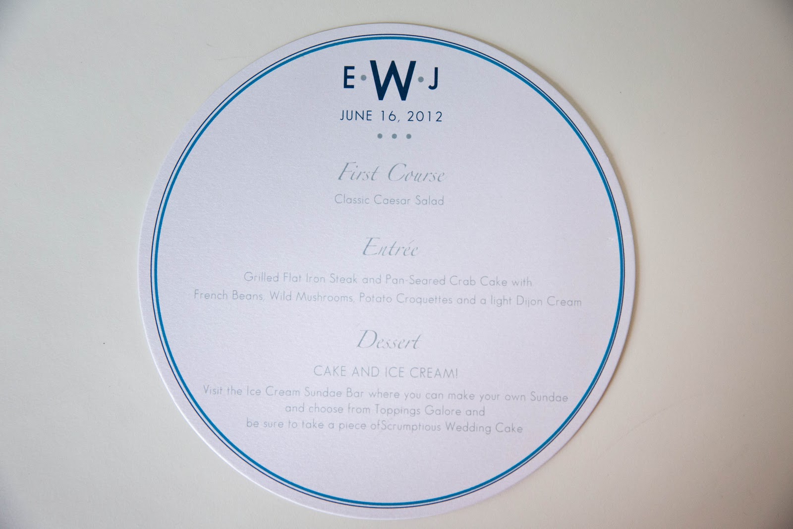 Kindly R.S.V.P. Designs' Blog: Circle Menu Card • Wedding Menu Card ...