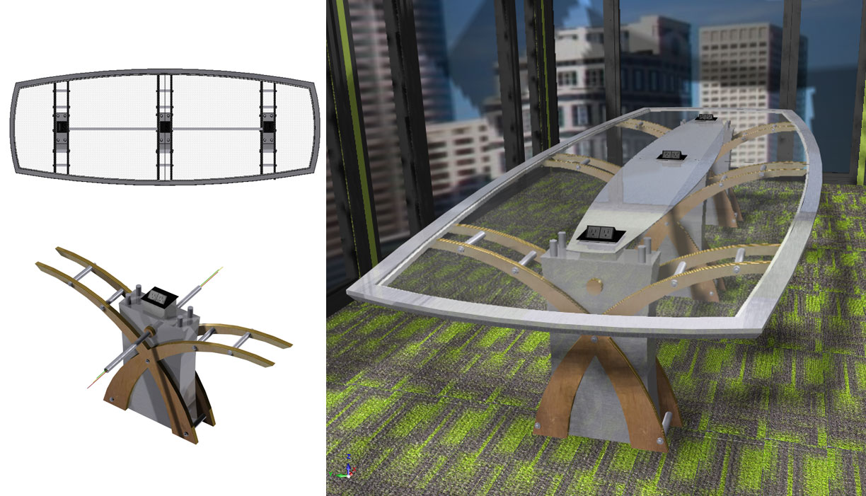 Custom Conference Tables: Glass Conference Table Goes Hi-Tech