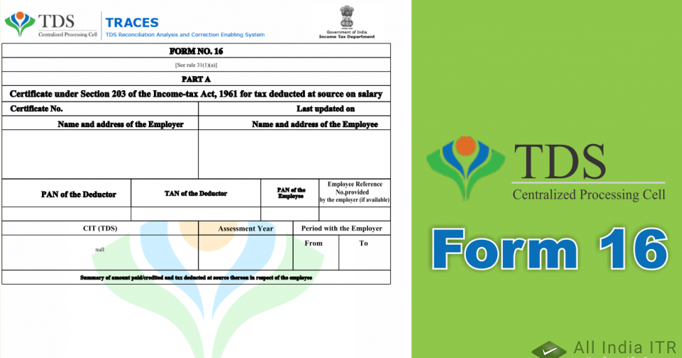 What is Form 16 and why you need it?