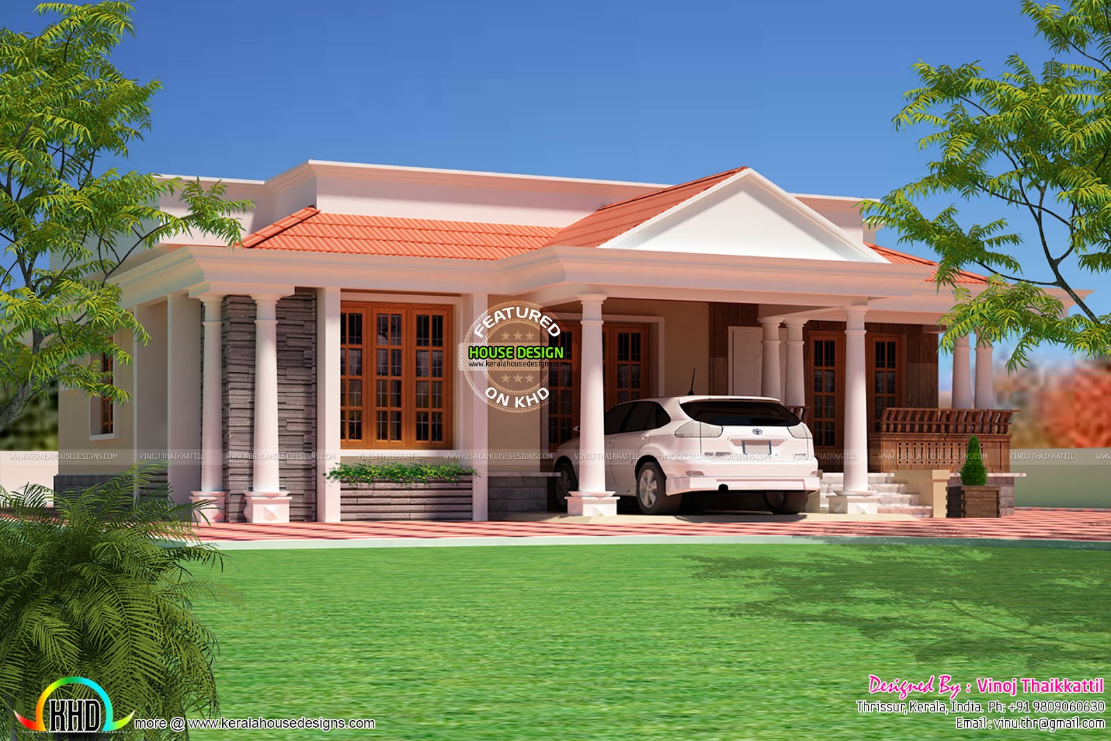 3 bed room home Kerala Traditional Design - Kerala Home Design and ...