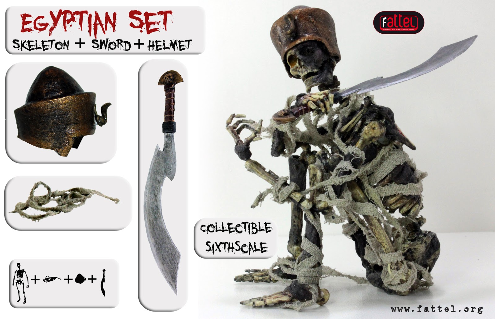 Action figure skeleton by Fattel: action figures mini set skeleton ...