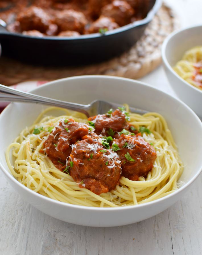Albóndigas a la italiana con espaguetis | Bizcochos y Sancochos