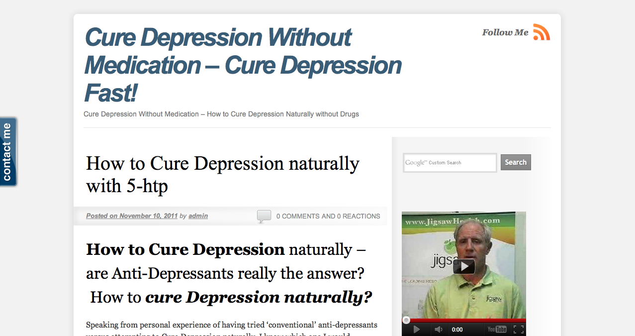 Depression.: Unreliable websites for Depression