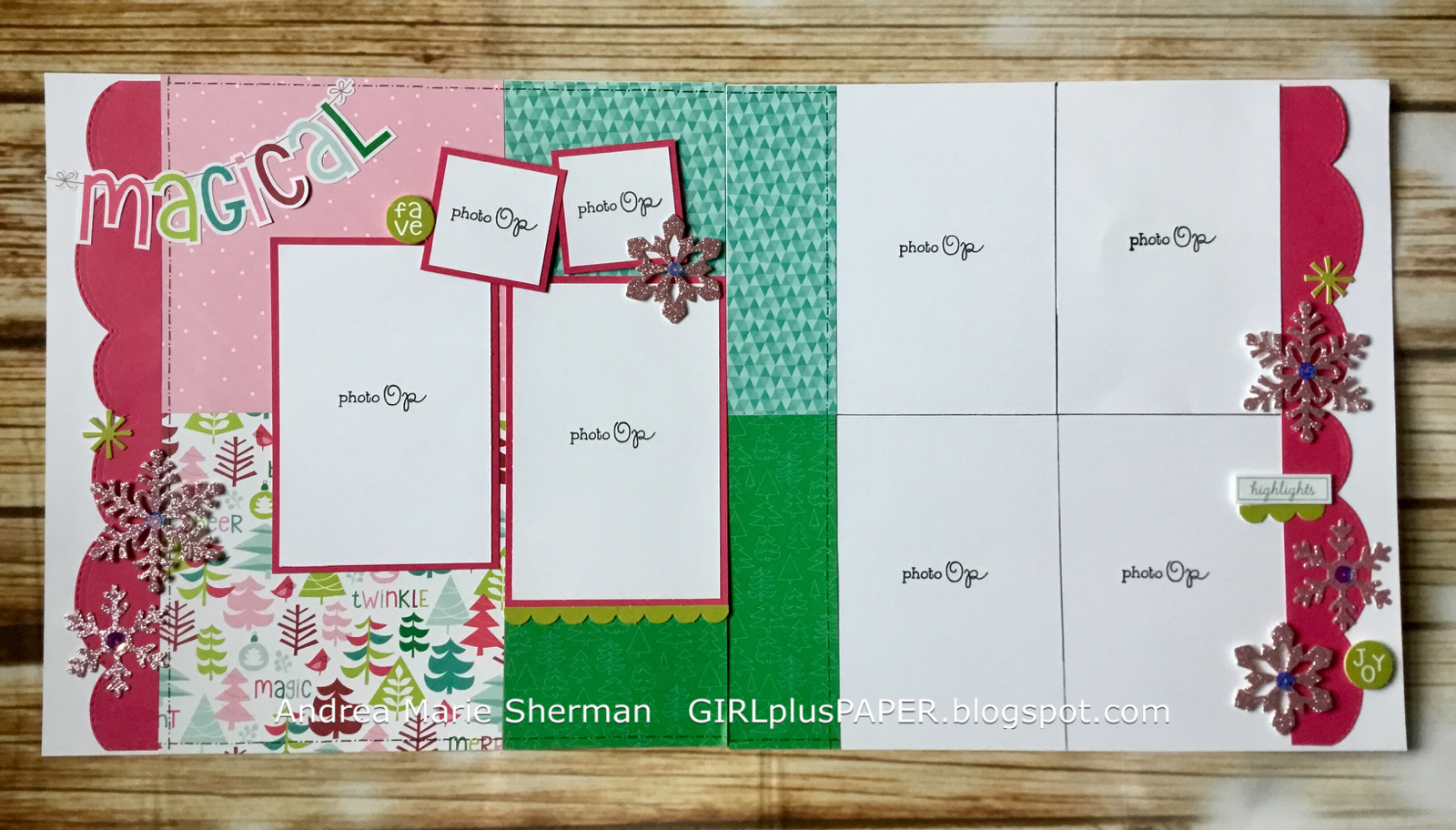 GIRLplusPAPER: Oh What Fun - Magical Layout