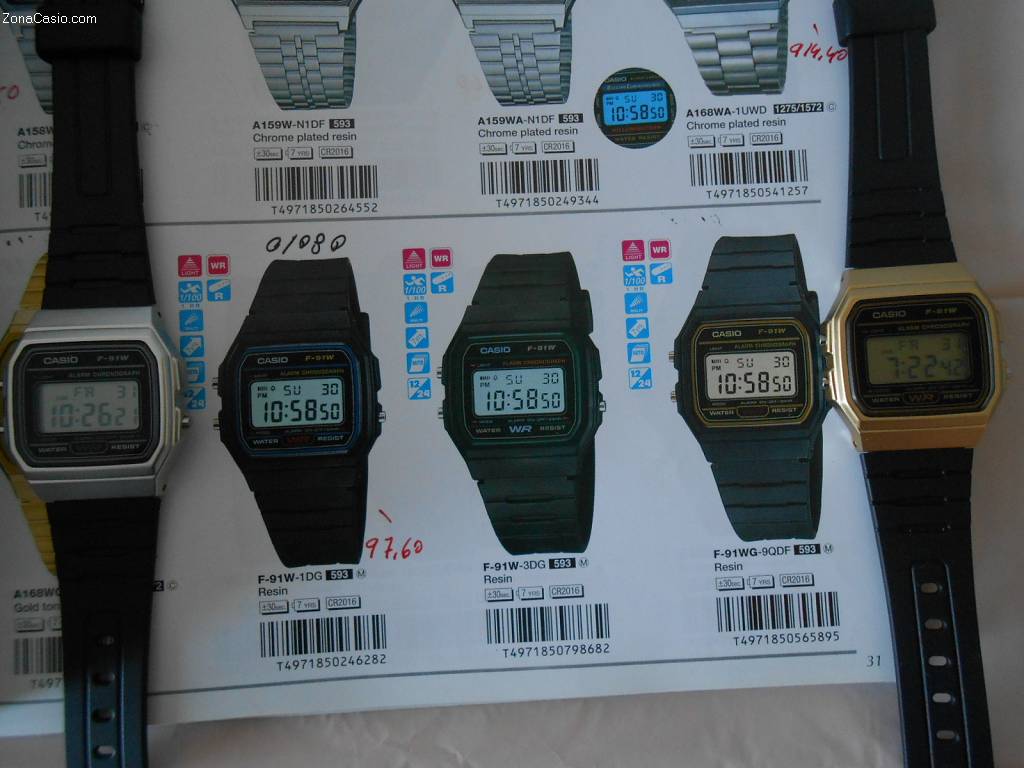 Zona Casio: La historia del Casio F-91 y sus versiones