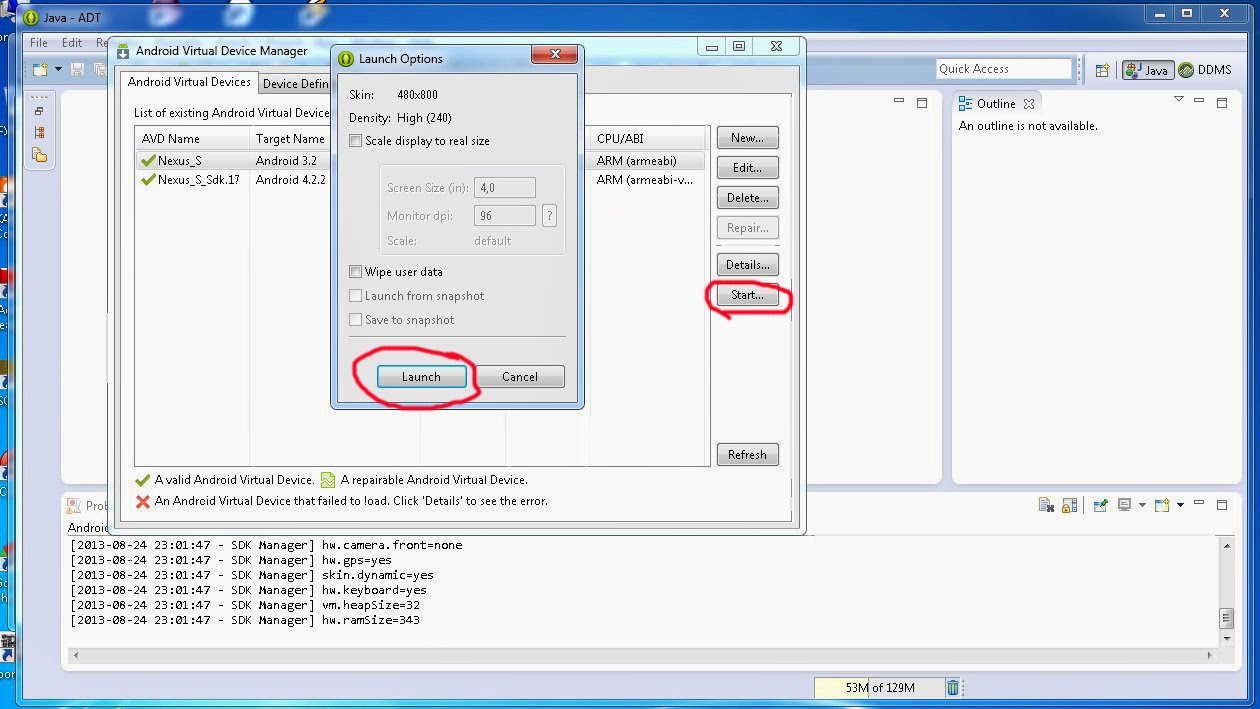 Belajar Android: Setting Emulator Android Di Eclipse