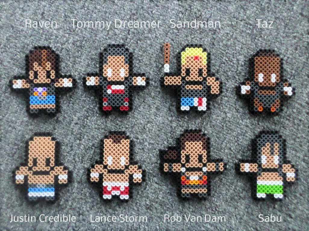 Long Black Fingers : ECW And WWE Perler Beads