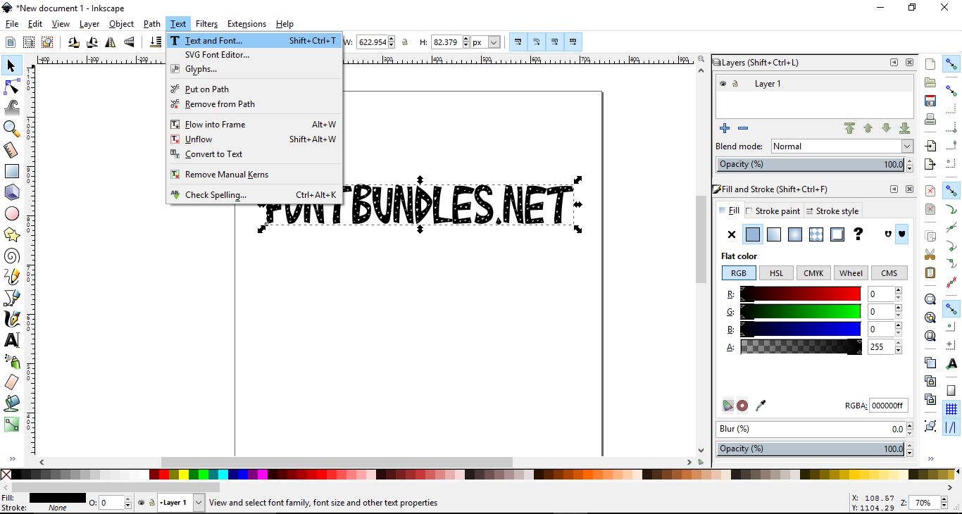 Kerning, spacing and changing your text in Inkscape | Design Bundles