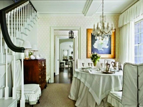 Eye For Design: Decorate With Round, Skirted, Dining Room Tables