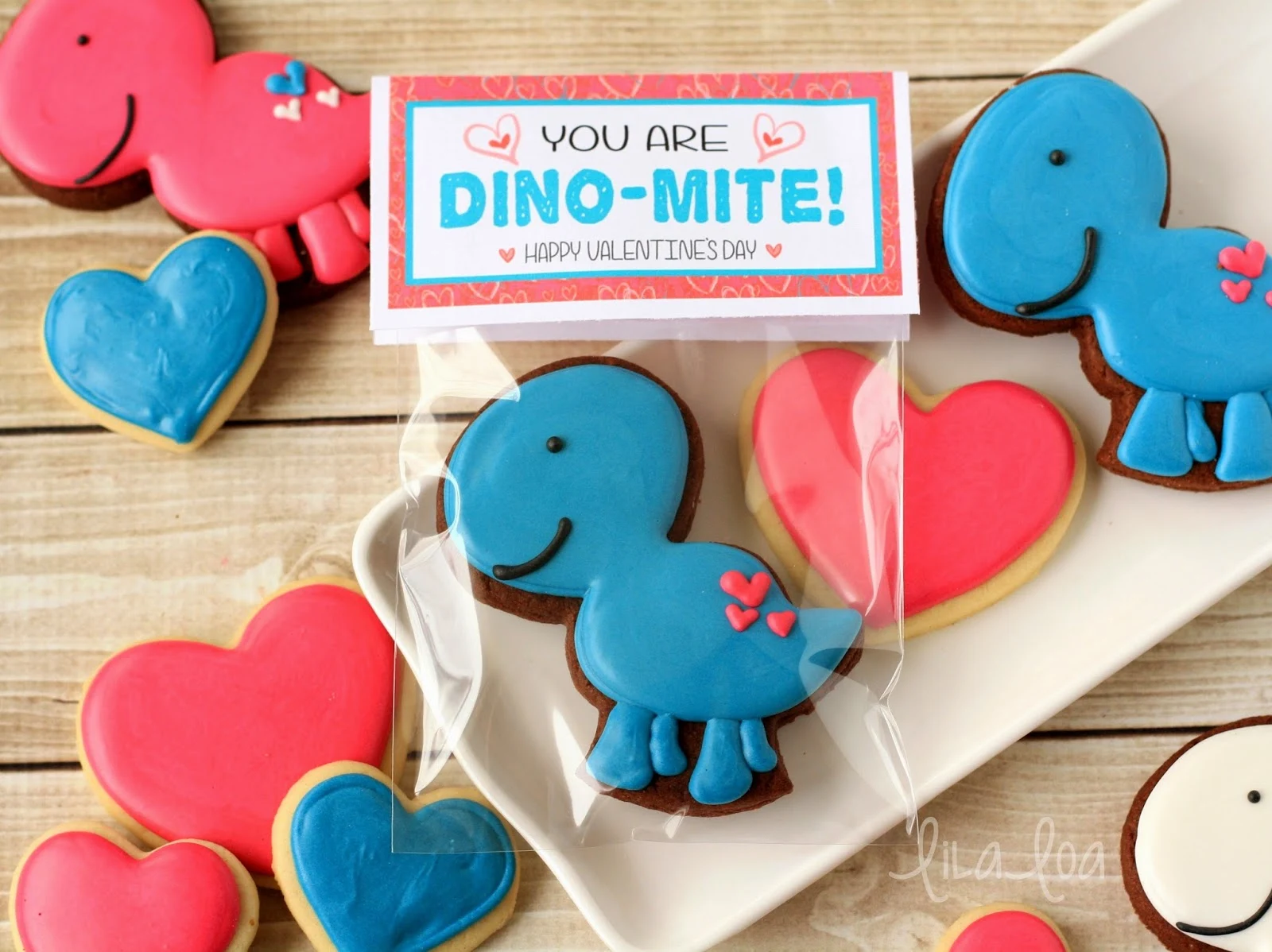Dino-Mite Valentine Cookies