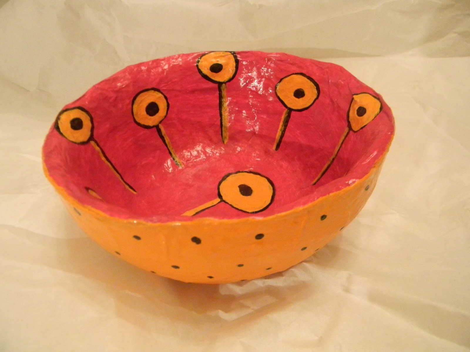 Gabriele Schindler: Pappmaché-Schalen