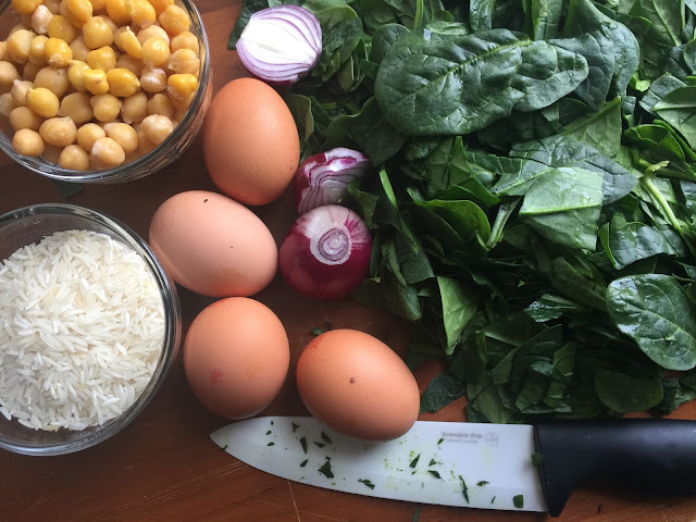 mani in pasta: Riso con spinaci e ceci - Spinach and Chickpea Rice