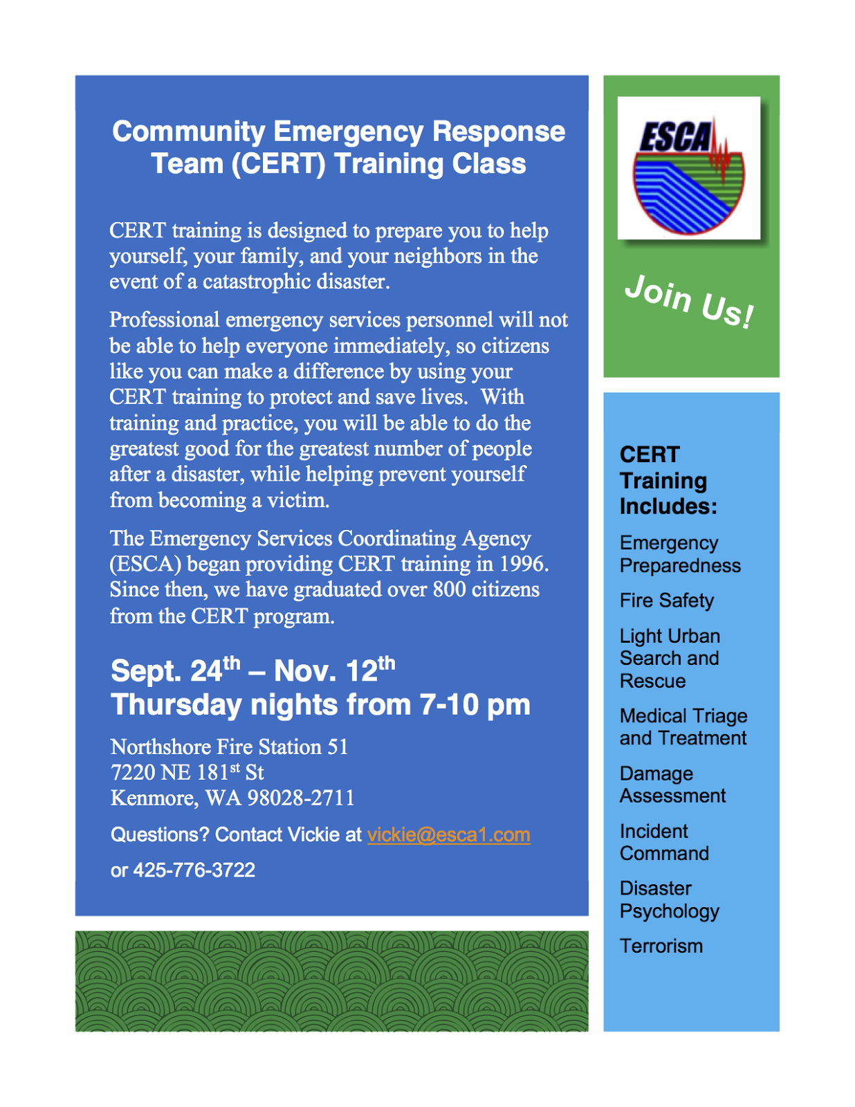 Shoreline Area News: Community Emergency Response Training for Lake ...