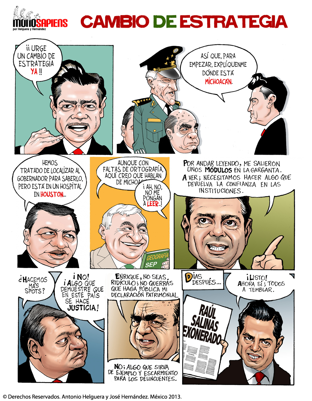 Caricaturas Politicas: Peña Nieto Comic "Cambio de Estrategia"