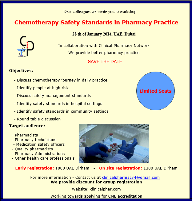 European Hospital Pharmacy Blog: Chemotherapy Safety Standards in ...