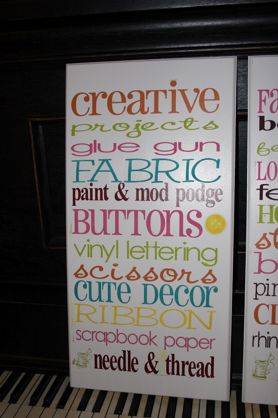 Lanier Household Creations: Craft Room Signs