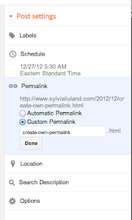 Choose your own Permalink for your Posts