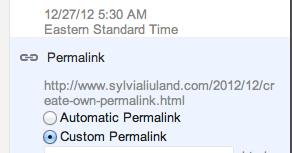 Choose your own Permalink for your Posts