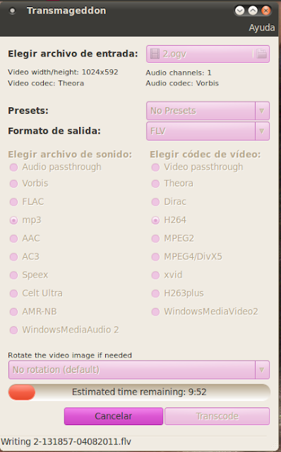 Acerca de Ubuntu: Convertir videos ogv con Transmageddon para poder ...