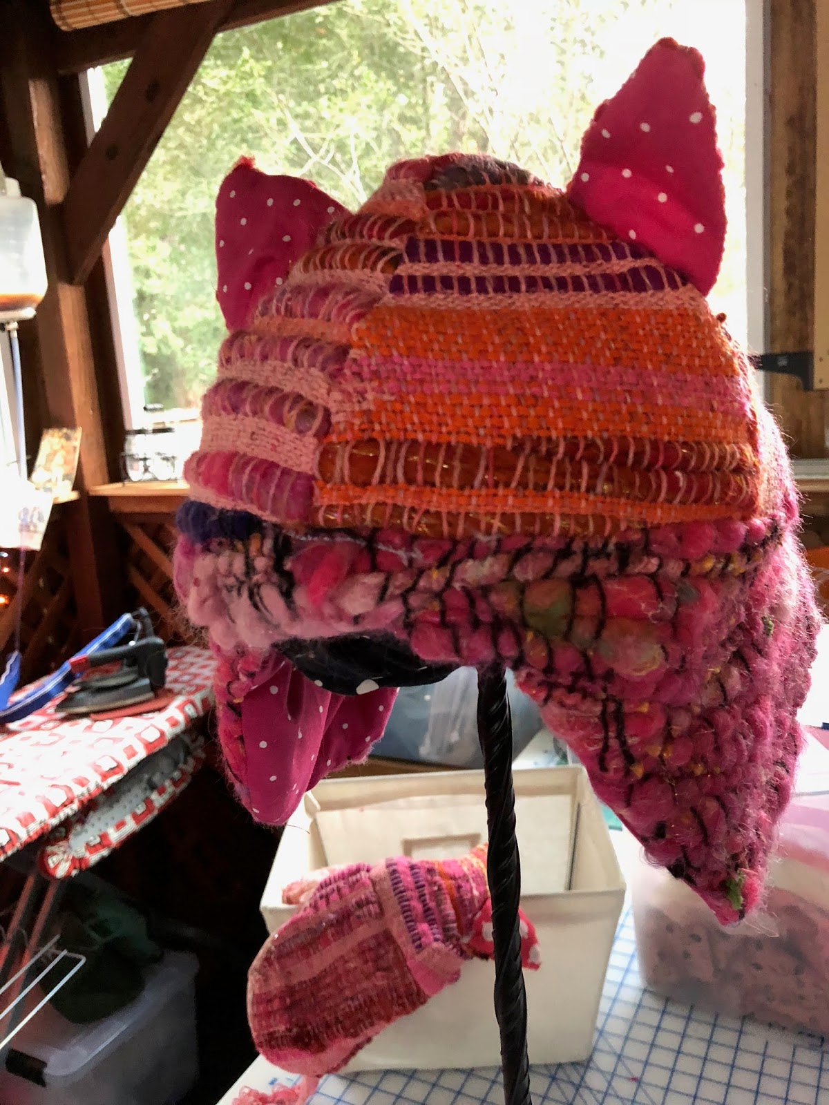 CENTERING WITH FIBER: Saori hand woven hats womans march 2108 happy ...