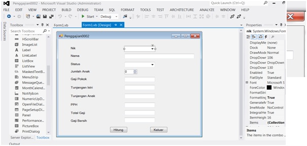 Design Dan Code Program Penggajian Vbnet Denny Syahputra