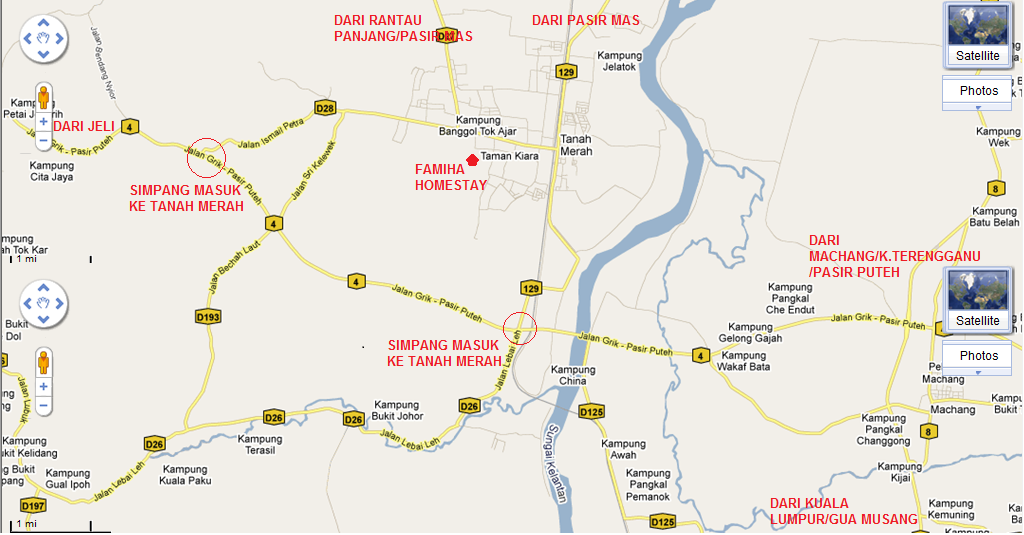 HOMESTAY TANAH MERAH: Lokasi