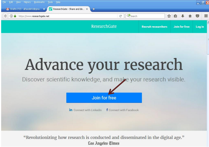Researchgate : Panduan Praktis Registrasi di Researchgate