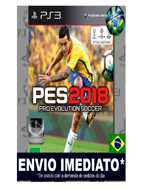 PES 18 para PS3 Jogo em Mídia Digital - Arte no Papel Online