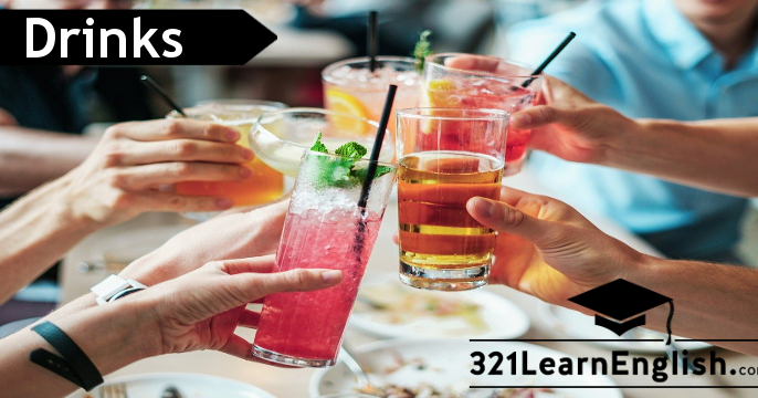 321 Learn English.com: ESL vocabulary: drinks / beverages (basic ...