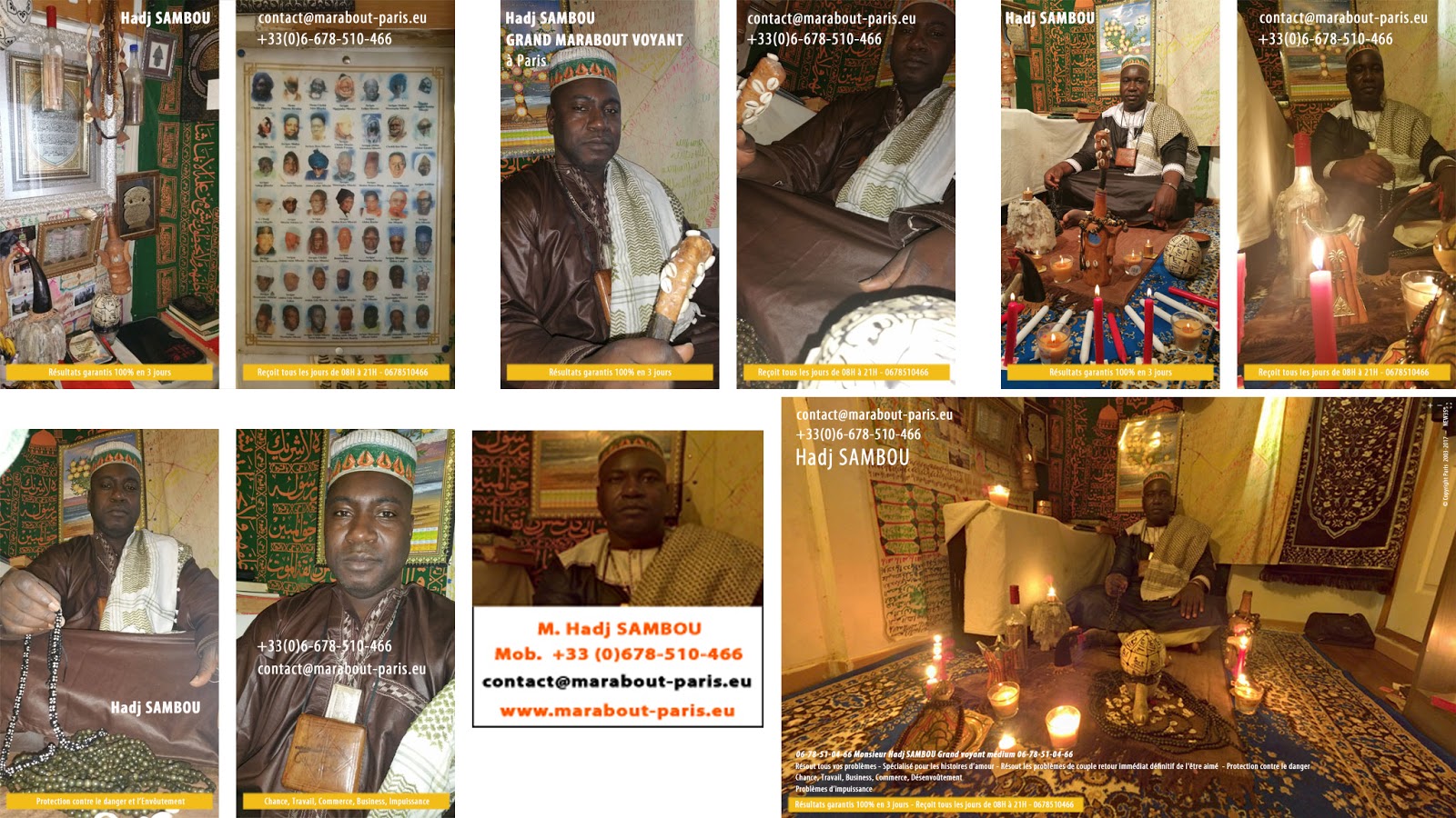 Le Marabout africain à Paris Hadj SAMBOU livre un Tutoriel