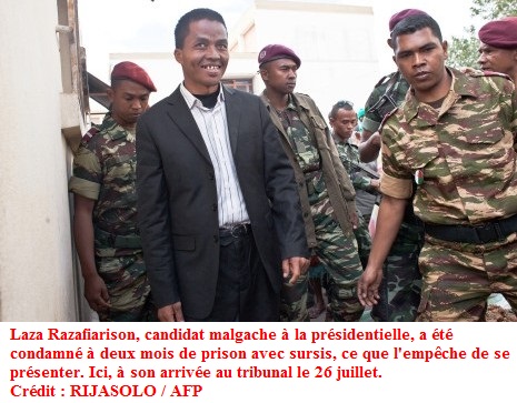 Madagascar : la condamnation d'un candidat l'empêche de se présenter à ...