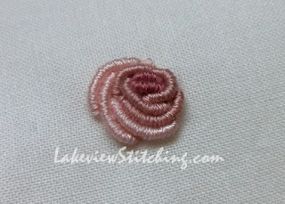 Lakeview Stitching: Bullion Rose Practice