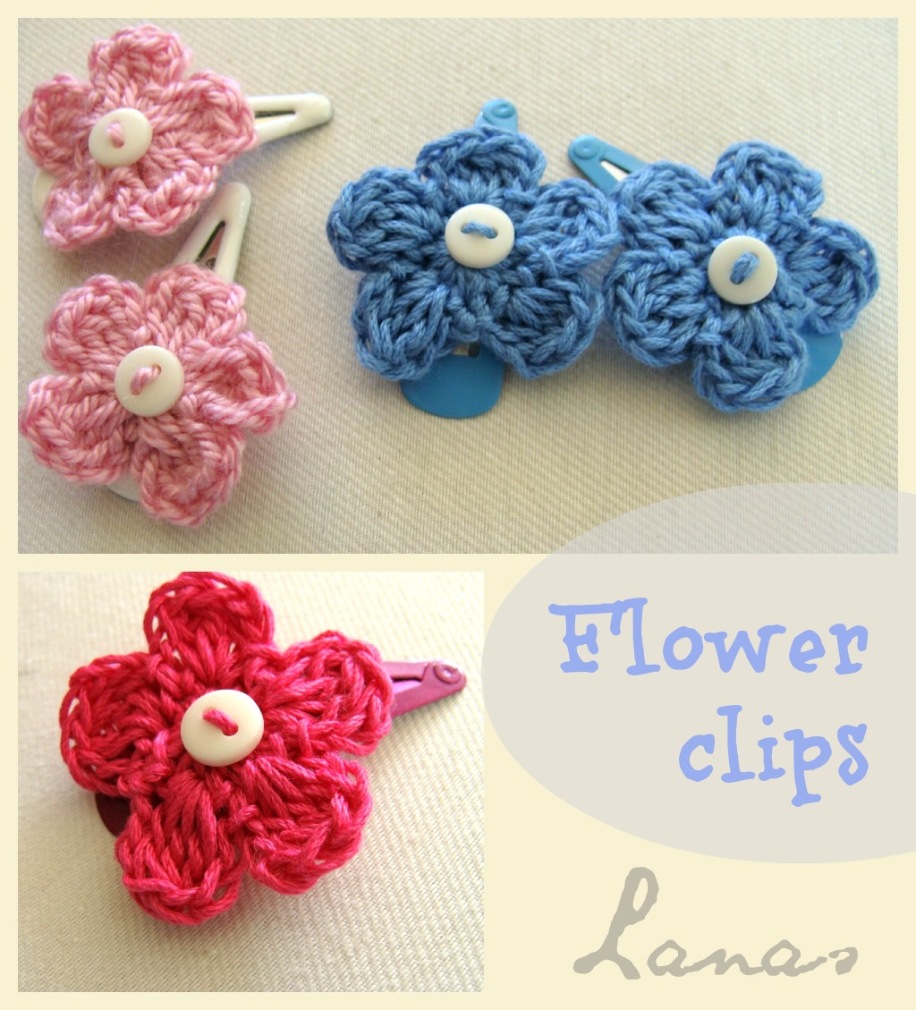Lanas de Ana: HOW TO: Simple Flower Hairclips
