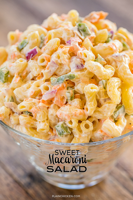 sweet pasta salad with condensed milk