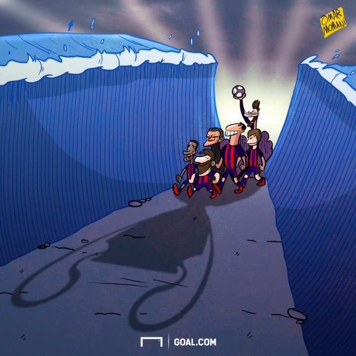Omar Momani cartoons: Barcelona's CL miracle