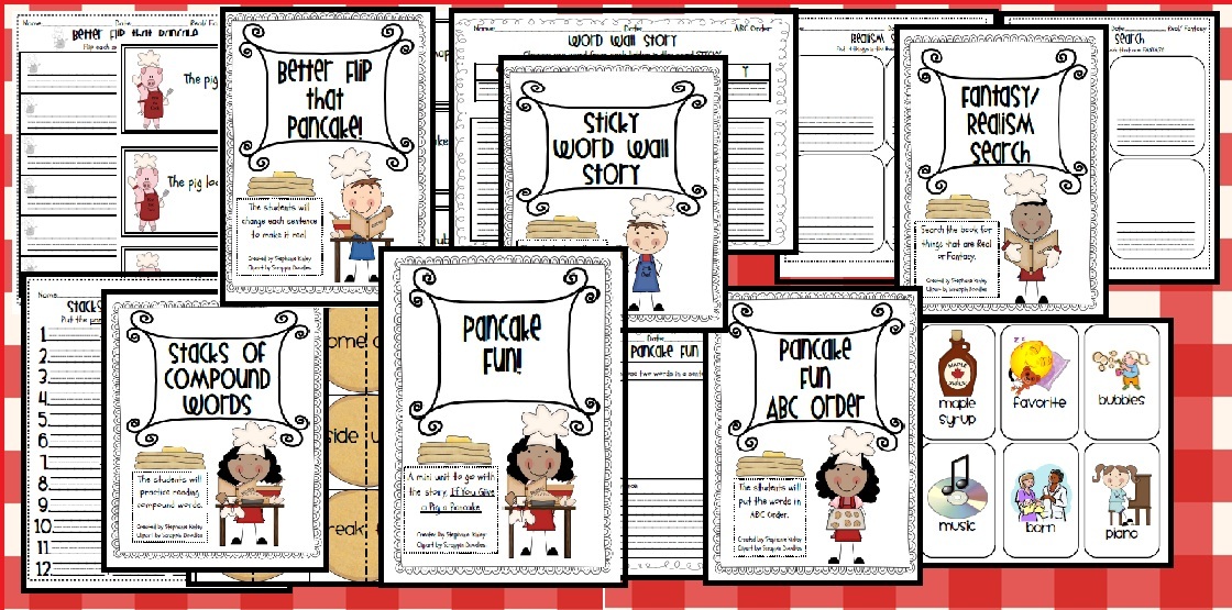 First Grade Fabulous Fish: Pancake Fun! Compound Words and Fantasy/ Realism