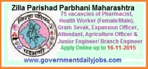 ZP PARBHANI RECRUITMENT 2015 – APPLY ONLINE FOR 75 HEALTH WORKER ...