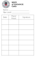 Mass Attendance Card