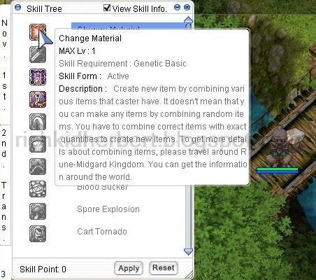 ...Rich Kid Herbert...: Genetic's Change Material Skill